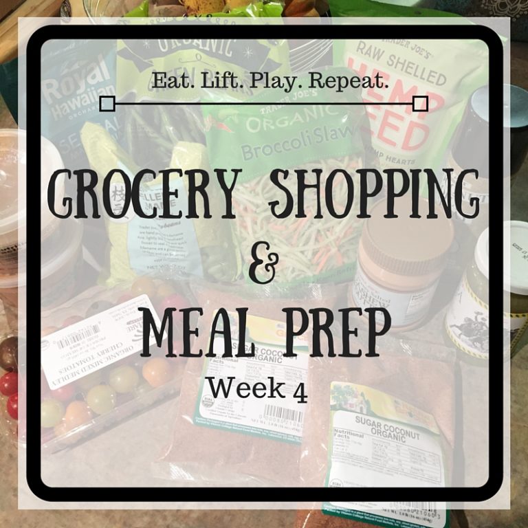 Grocery Shopping & Meal Prep - Week 4 - Eat. Lift. Play. Repeat.